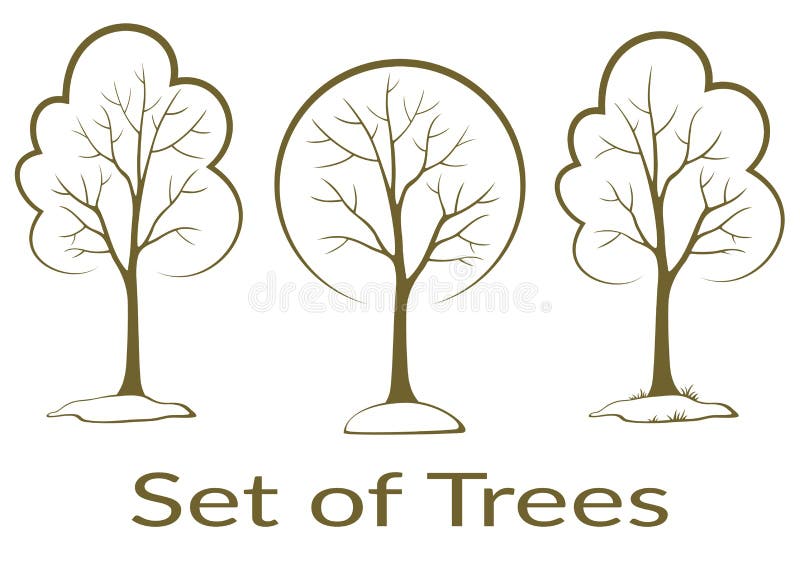 Baum-Piktogramme vektor abbildung. Illustration von zweig - 86585303