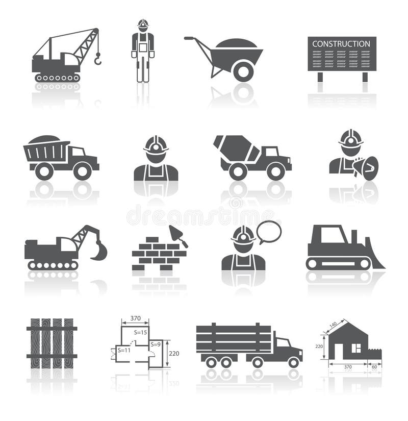 Set Von Icons Und Piktogrammen Vektor Abbildung - Illustration von ...