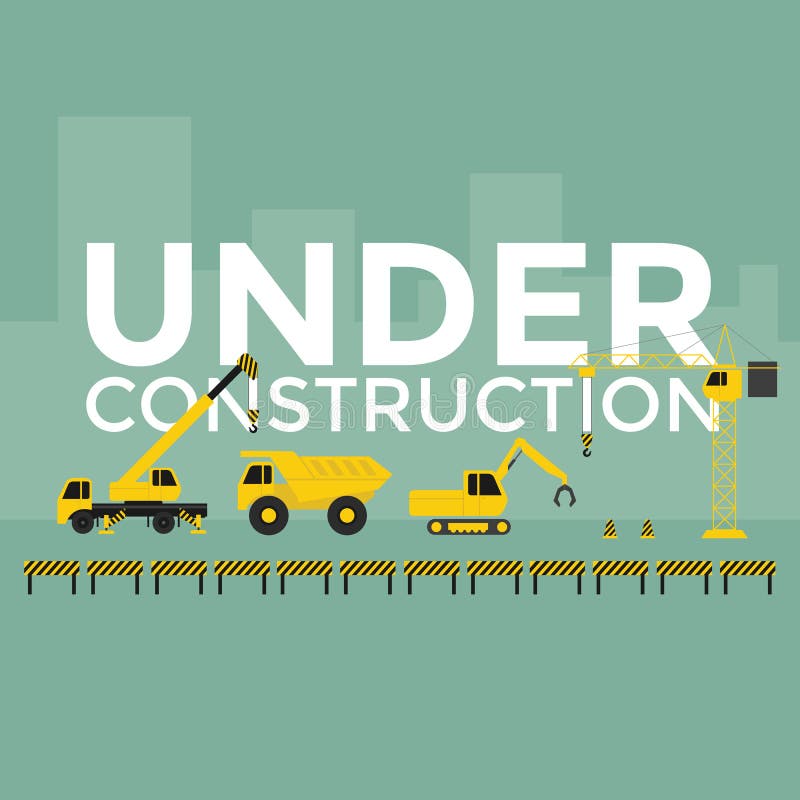 Baustellekran, Der Im Bau Text Errichtet Vektor Abbildung ...