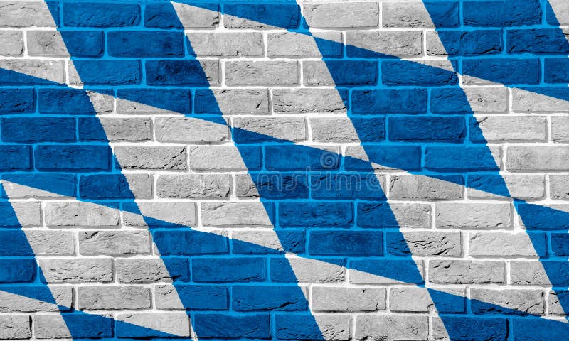 Bavaria Flag Pattern Diamond-shaped Version on Brick Wall Texture ...