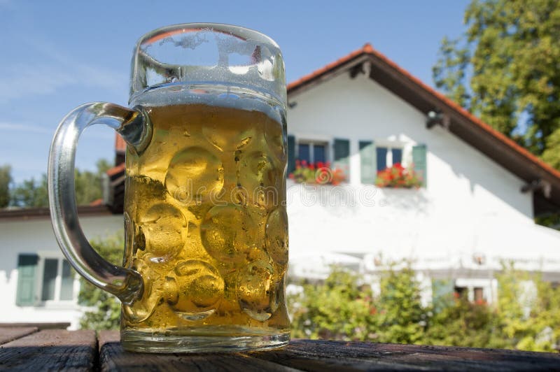 Bavarian beer stock photo. Image of drunk, glass, garden - 26896936