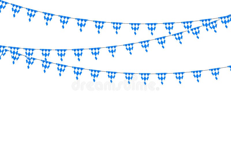 Bavarian Bunting Festoon from Germany with Diamond Pattern. Stock ...