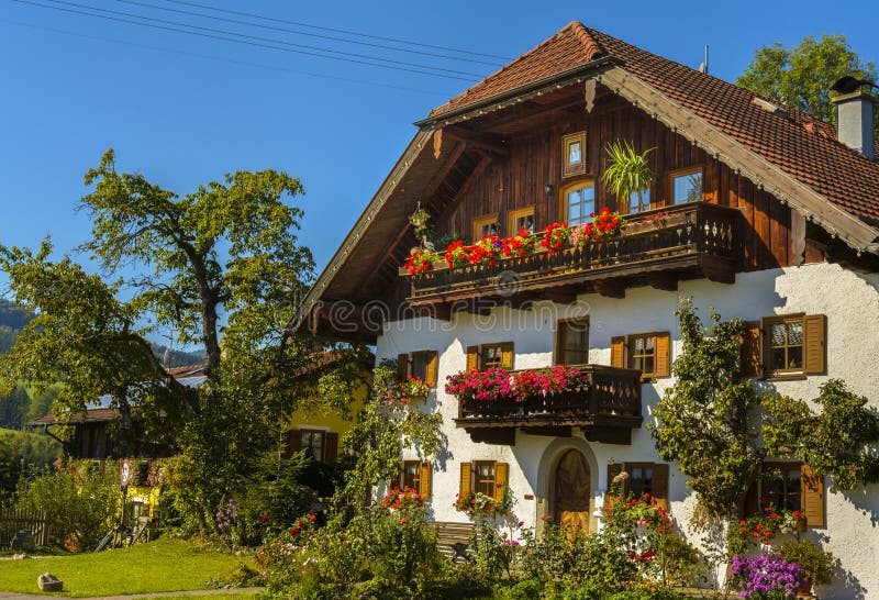 Bavarian chalet editorial photography. Image of rustic - 60936047