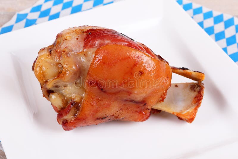 A grilled pork knuckle stock photo. Image of grilled - 112774410
