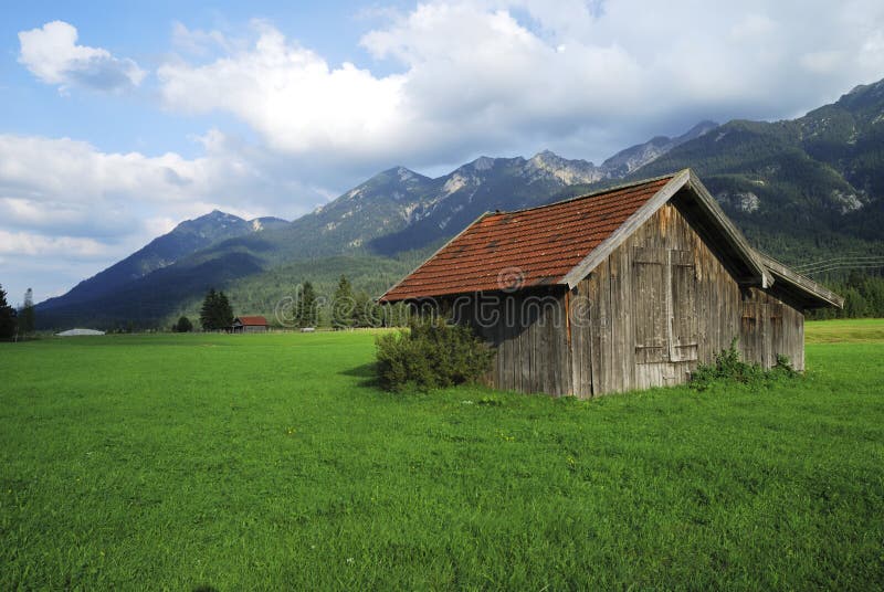 Bavarian hut stock photo. Image of outdoor, scenic, grass - 12164826
