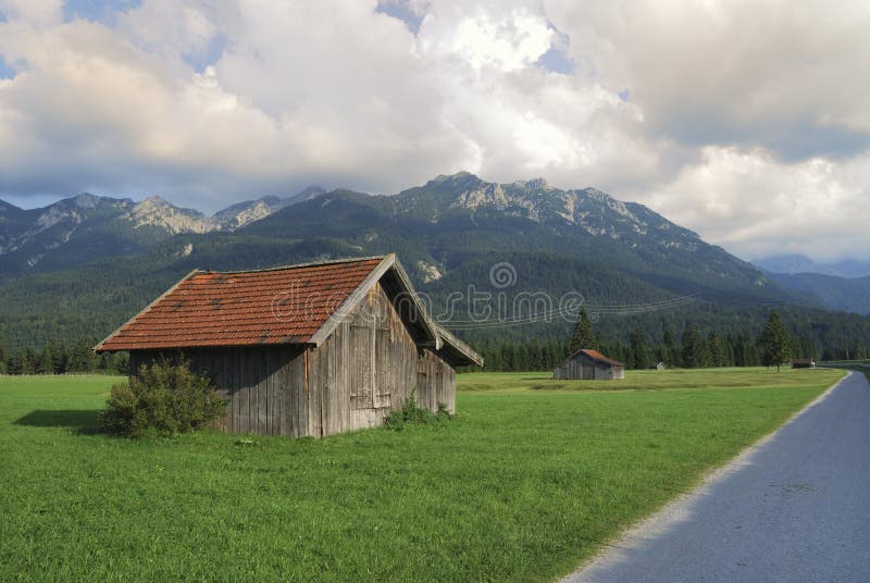 Bavarian hut stock photo. Image of barn, alps, mountains - 13263378