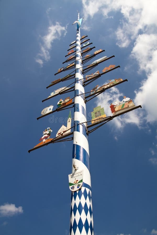 Bavarian Maypole stock image. Image of public, side, germany - 19401325