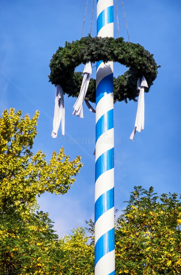 Bavarian maypole stock image. Image of wooden, bavaria - 69896305