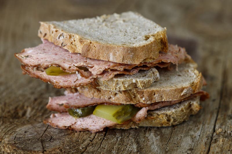 Bavarian meat loaf stock photo. Image of baked, sausage - 206505906