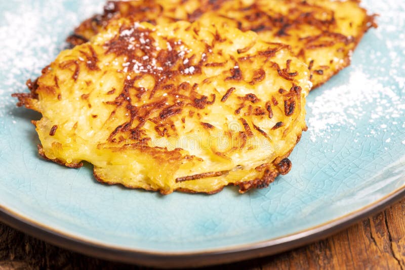 Bavarian sweet hash browns stock photo. Image of crunchy - 264222204