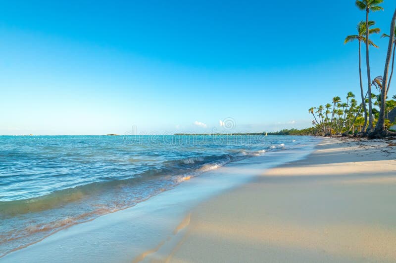 Bavaro Beach in Punta Cana stock image. Image of island - 276033923