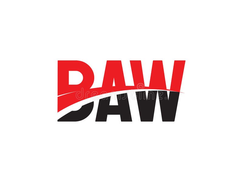 BAW Letter Initial Logo Design Vector Illustration Stock Vector ...