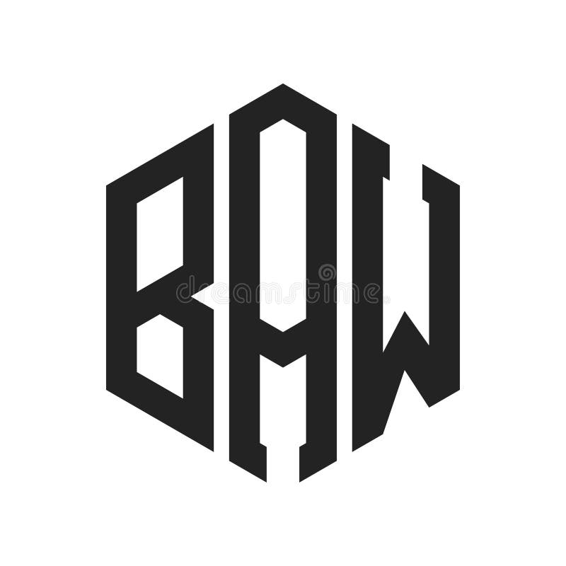 BAW Logo Design. Initial Letter BAW Monogram Logo Using Hexagon Shape ...