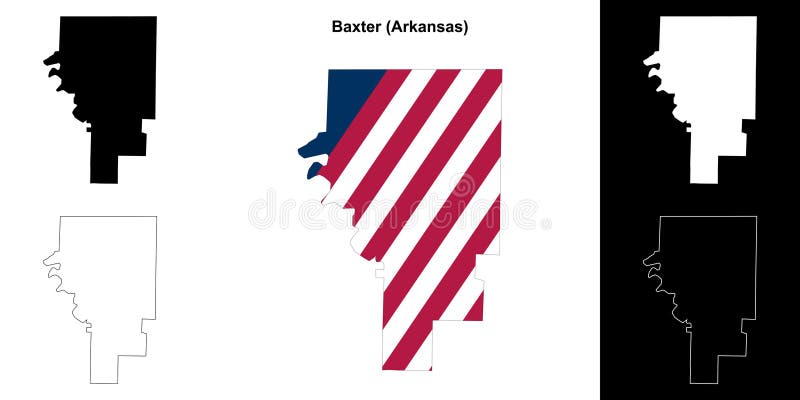 Baxter outline map stock vector. Illustration of territory - 323807758