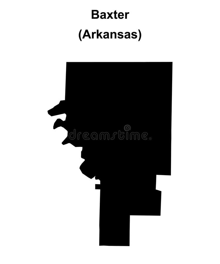 Map of Baxter County in Arkansas Stock Vector - Illustration of freeway ...