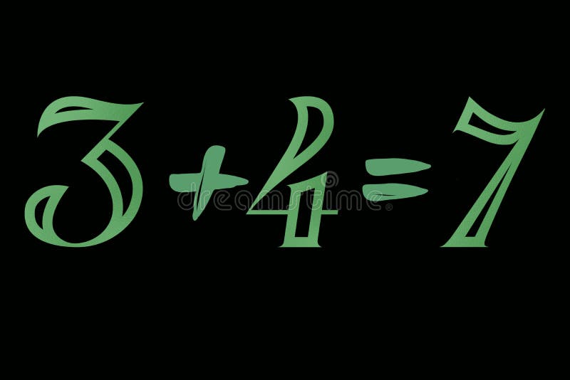 Addition easy number stock illustration. Illustration of poster - 260505831