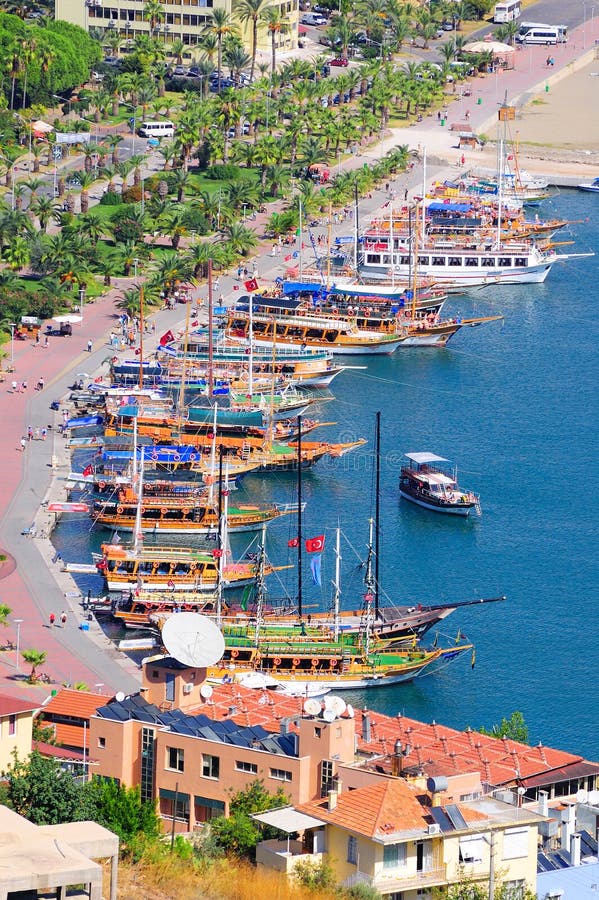 Bay of Alanya. Turkey stock photo. Image of yachts, sight - 12140208
