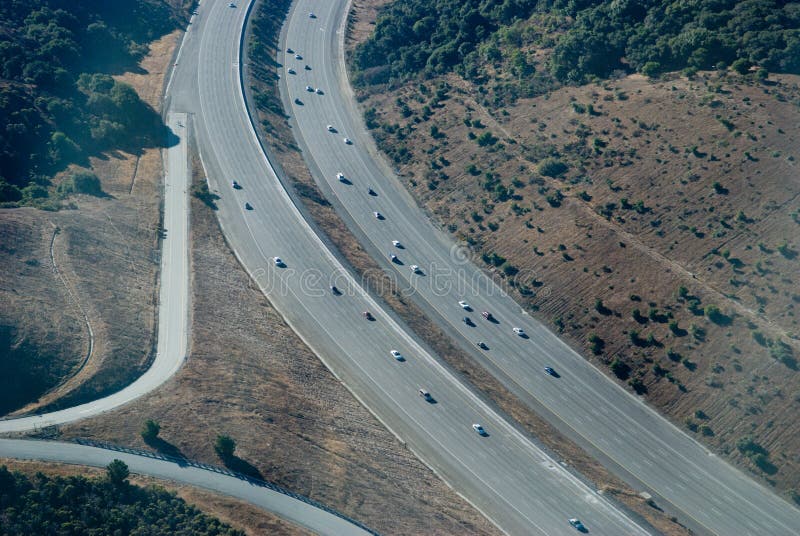 Bay Area Freeway 280 from the Stock Photo - Image of francisco, hill ...