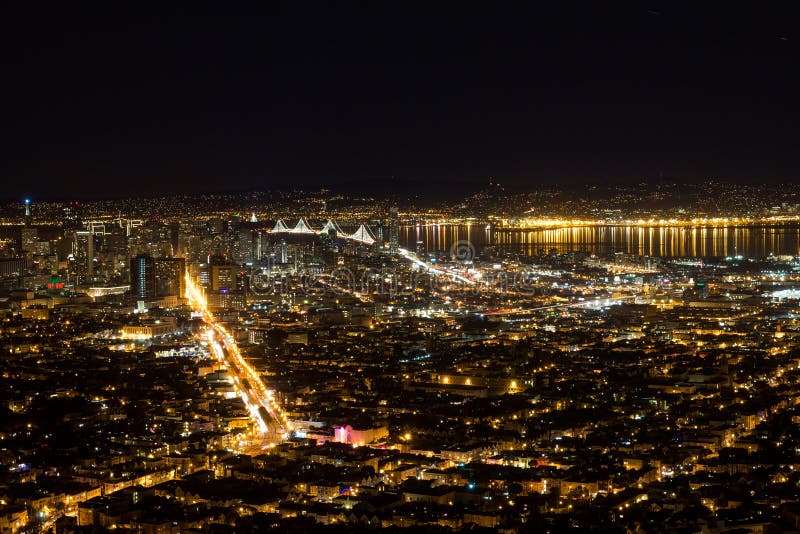 Bay Area Night stock photo. Image of view, francisco - 42425546