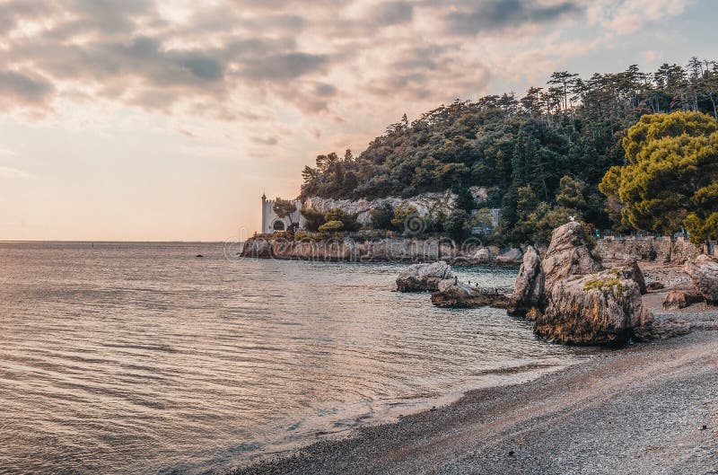 Bay, Beach, Castle, Coast, stock photo. Image of tourism - 101638176