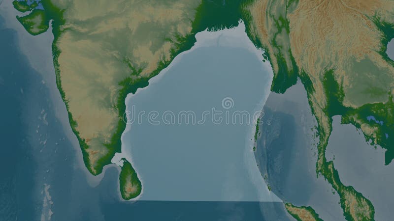Bay of Bengal Highlighted. Physical Map Stock Illustration ...