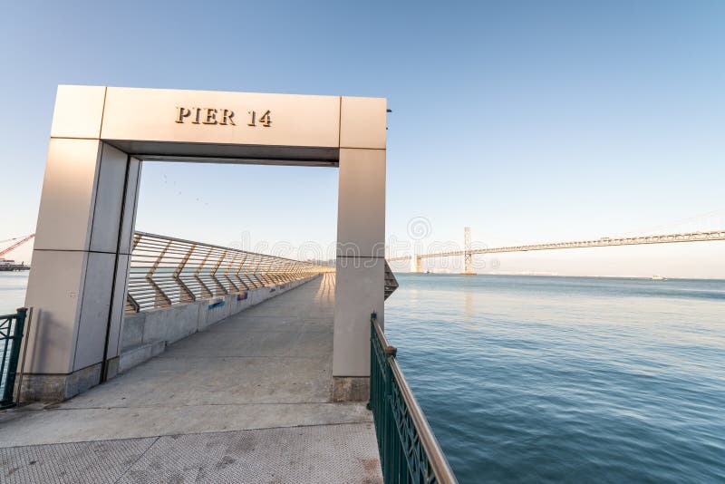 Bay Bridge from Embarcadero, San Francisco Stock Photo - Image of dusk ...