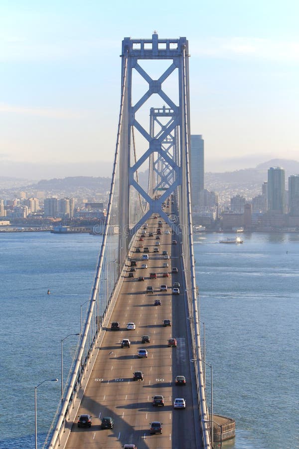 Bay Bridge & San Francisco at Night Stock Photo - Image of financial ...