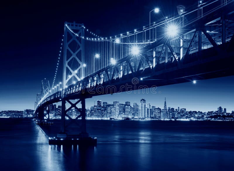 The Bay Bridge, San Francisco, Californa, USA Stock Image - Image of ...
