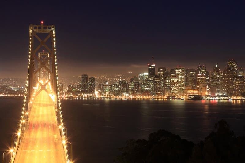 San Francisco at night stock photo. Image of illuminated - 19861466