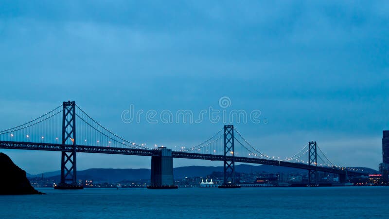 Bay Bridge from Treasure Island Stock Photo - Image of architecture ...