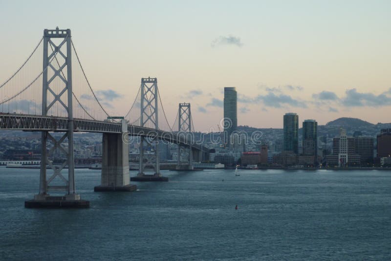 Bay Bridge editorial image. Image of sunset, island, water - 57722075