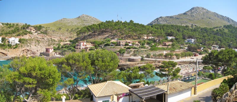 Bay Cala Molins in Cala Sant Vicenc, Majorca Stock Photo - Image of ...