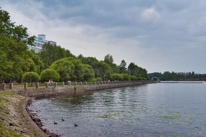 Bay in the Center of Vyborg, Russia Stock Photo - Image of building ...
