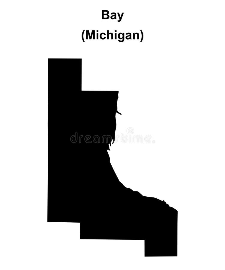 Bay outline map stock vector. Illustration of area, region - 361606893