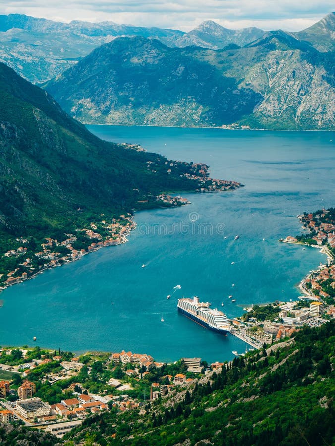 Bay of Kotor from the Heights. View from Mount Lovcen To the Bay ...