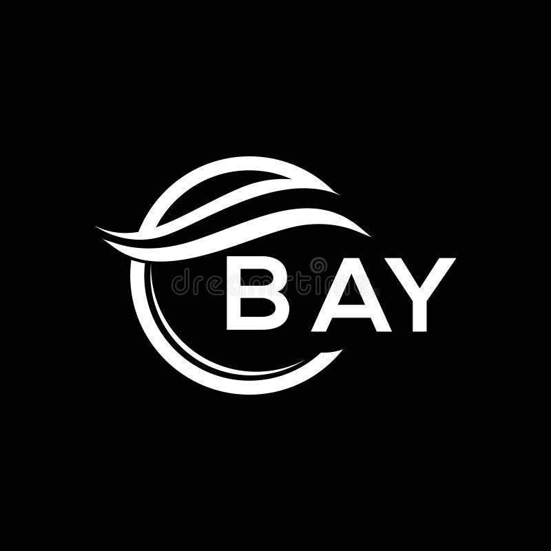 BAY Letter Logo Design on Black Background. BAY Creative Circle Letter ...