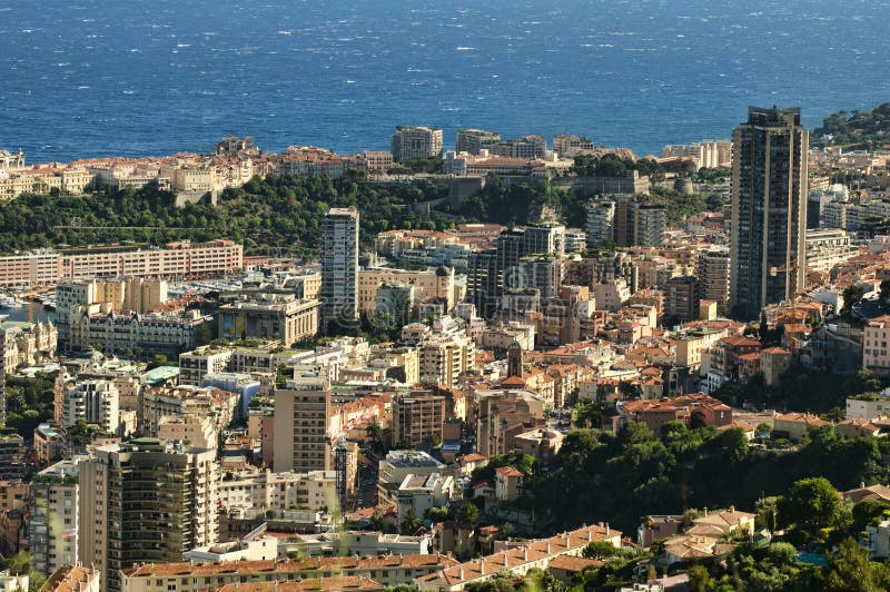 Bay of Monaco and Monte Carlo Stock Image - Image of lifestyle, port ...