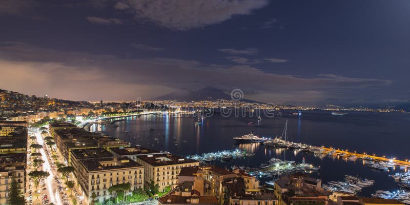 Bay of Naples at night stock photo. Image of clouds, italy - 76339584 Bay of Naples at night stock photo. Image of clouds, italy - 76339584