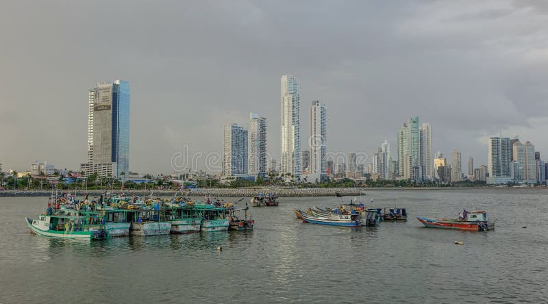 Bay of Panama City editorial stock image. Image of downtown - 115498334