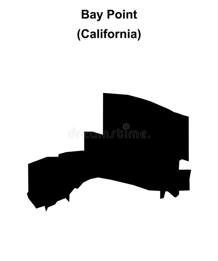 Bay Point outline map stock illustration. Illustration of boundary ...