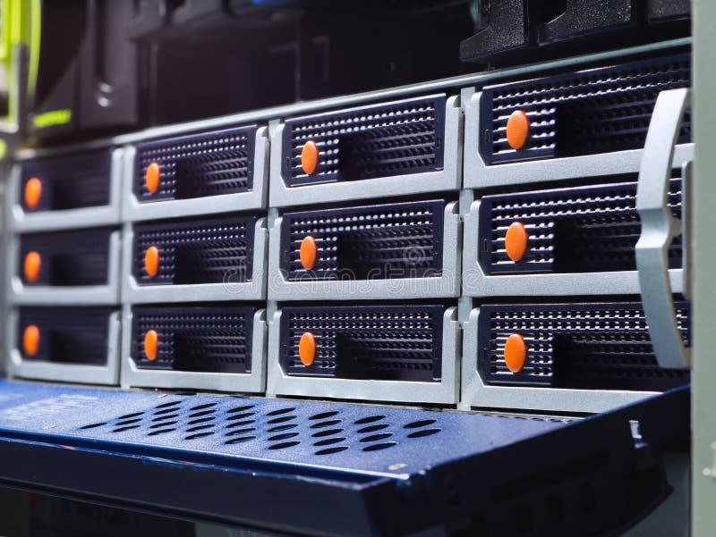 Rackmount Disk Storage Isolated Stock Photo - Image of white, drive ...