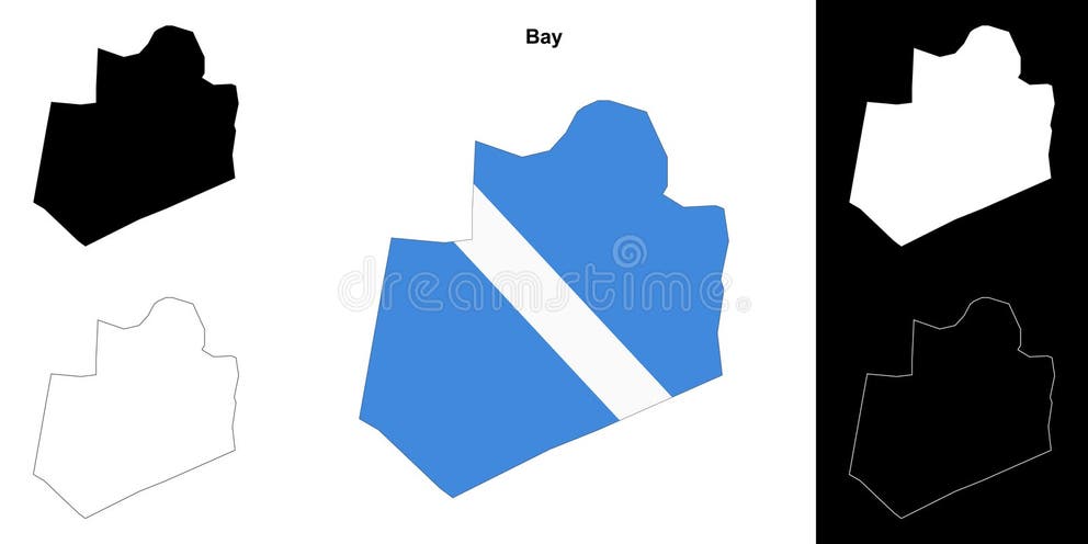 Bay outline map stock vector. Illustration of border - 356556794