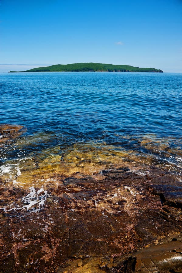 Bay on Russian island stock photo. Image of stone, seascape - 25847988