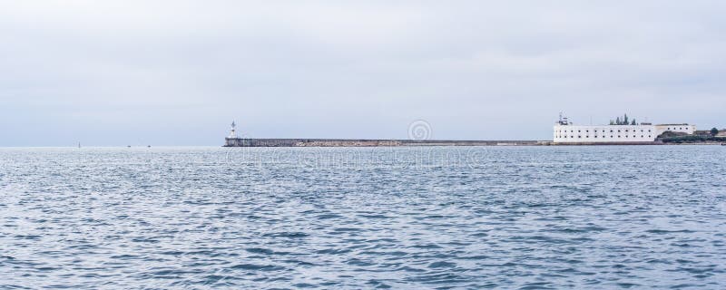 Bay of Sevastopol stock photo. Image of beacon, port - 38171492