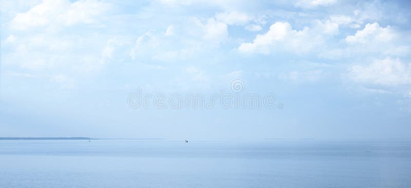 Bay, Sky and Coastline in the Distance Stock Image - Image of fine ...