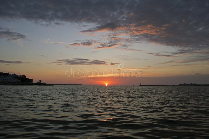 Bay stock image. Image of clouds, contrast, sunset, beautiful - 74724617