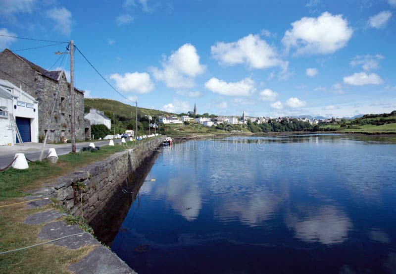 Bay and Village of Clifden, Ireland Stock Photo - Image of dublin ...