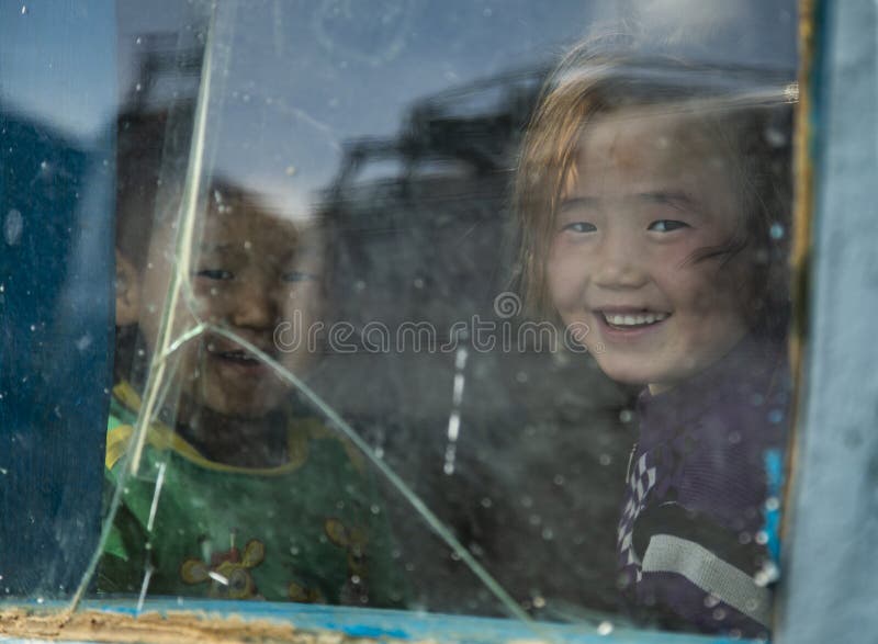 Kids Looking Out of a Broken Window Editorial Image - Image of nomad ...