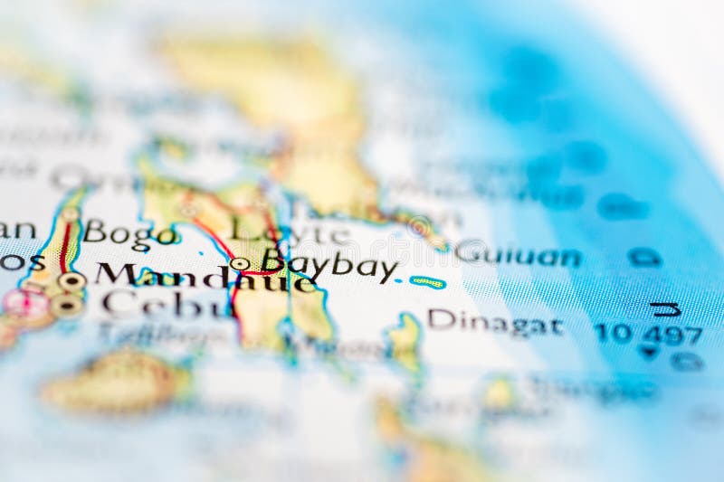 Baybay, Philippines Highlighted on a World Map Stock Image - Image of ...
