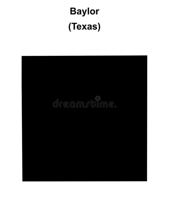 Baylor outline map stock vector. Illustration of county - 361790451